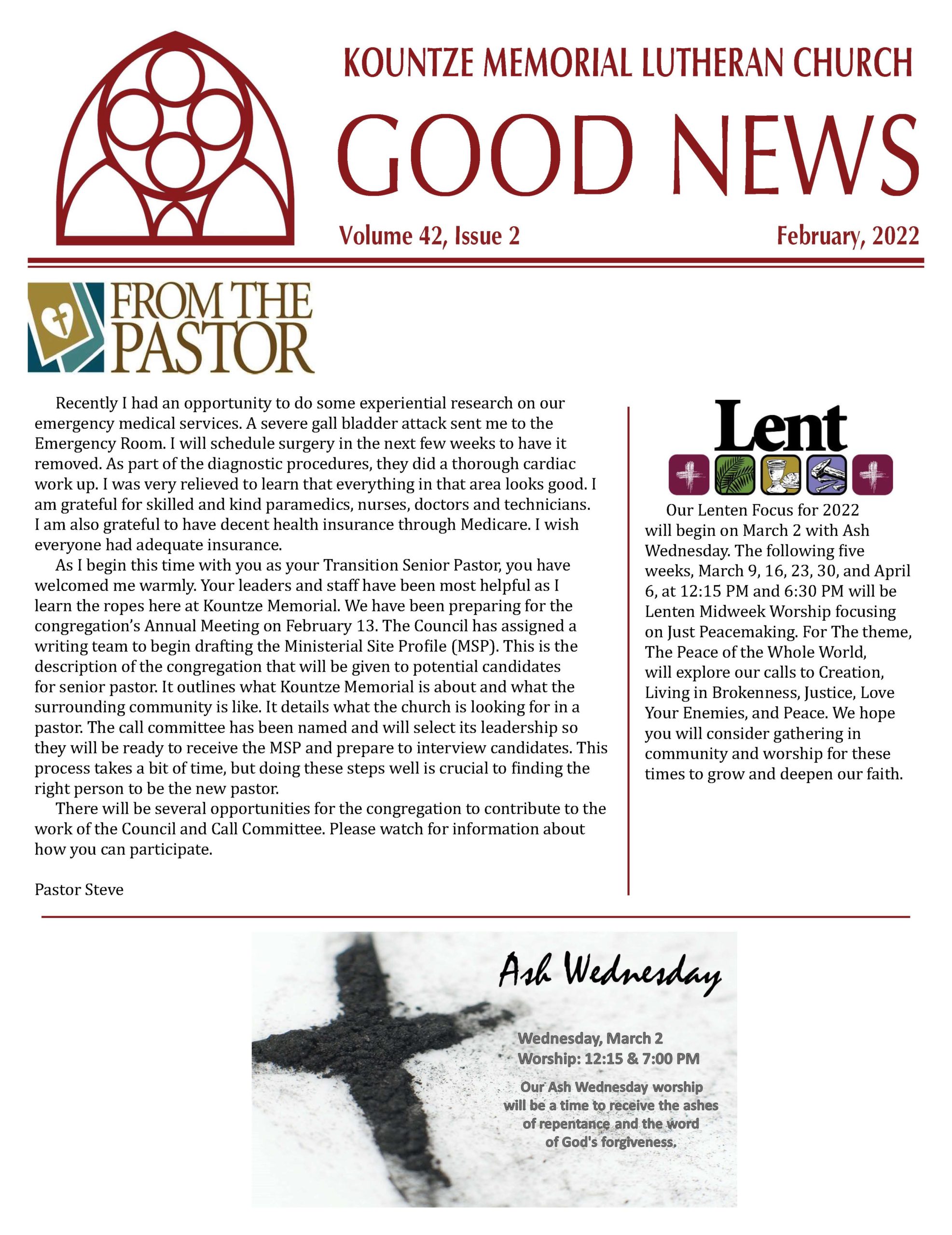 Monthly Newsletter – Kountze Memorial Lutheran